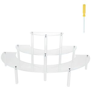 Jual 3 Tier Half Moon Shape Food Clear Acrylic Display Stand Wedding ...
