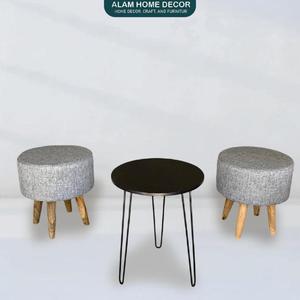 Jual Kursi Stool Sofa Bulat Set 2 Kursi Dan 1 Meja Estetik Minimalis ...