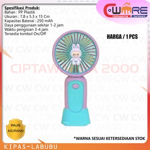 Jual Mini Fan Kipas Angin Labubu Cry Baby Meja Pegang Genggam Tangan ...
