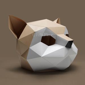 Jual Diy Japanese Papercraft Topeng Cat Kucing Mask Premium 3D Unik ...