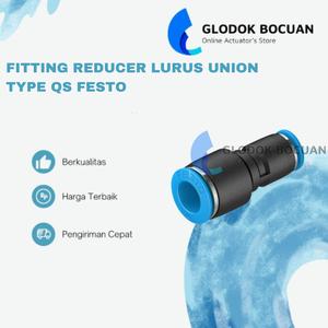 Jual QS-8-6 FESTO ONE TOUCH FITTING REDUCER LURUS UNION SLIP LOCK FUSH IN CONNECTOR QS 6-8 MM ...