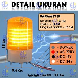 Jual EELIC LAU-PLTE1101 12-24 220V MERAH LAMPU PUTAR LAMPU ROTARY ...