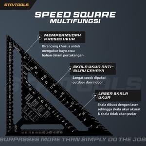 Promo Speed Square 12 Inch Besar 30Cm Penggaris Segitiga Woodworking ...