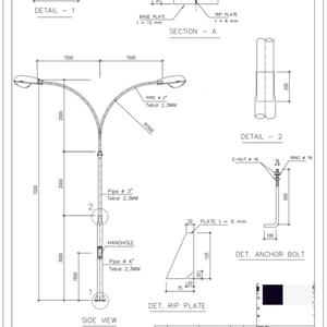 Jual Tiang pju lampu jalan botol bulat 6m double parabola 6 meter Best - Kota Surabaya - MANDIRI ...