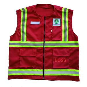 Jual Rompi Safety Merah Merk Boss Original Grade A Free Logo K3 Bendera ...