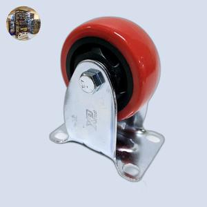 Jual Roda troli trolley pvc pu 3" inch merah mati xptool roda troly ...