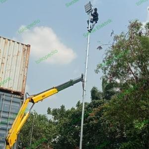 Jual Tiang Lampu Sorot Tiang Pole Flood 12M + Tangga Hotdeep Galvanis ...