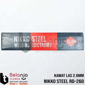 Jual NIKKO ELEKTRODA STEEL BAJA LUNAK RD 260 KAWAT LAS 26MM 5 KG ...