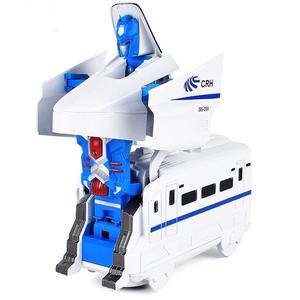 Jual tre Transformation Electric Train Toy Universal Wheel Lighted ...