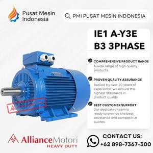 Jual ELEKTRO MOTOR ALLIANCE A-Y3e / AY3E B3 2P 0.75KW 1HP 3PHASE 380V/ DINAMO ELECTRIC MOTOR ...