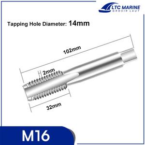 Jual IMPA 631026 Metric Hand Tap Set M16 x 2.00MM Hand Thread Cutter ...