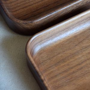 Jual ' Black Walnut Wooden Fruit Plate Wood Dessert Plates And Dishes ...