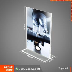 Jual Display menu / Papan menu / Tentcard akrilik / papan menu A5 ...