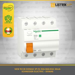 Jual NEW RCCB DOMAE 3P+N 25A/40A/63A 30mA SCHNEIDER ELECTRIC - DOMR014** - 3P+N 25A - Kota ...