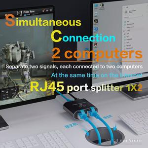 Jual 1G 2 Port RJ45 LAN CAT6 Gigabit Network Switch Selector 1000Mbps 1 ...