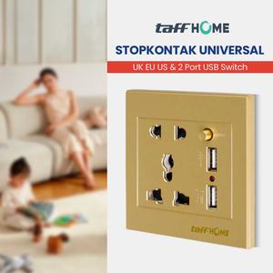 Jual Colokan Listrik Cok Sambung Stop Kontak Universal UK EU US with 2 ...