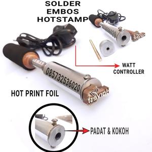 Jual Plat stamp emboss custom akurat presisi dengan solder watt contro ...