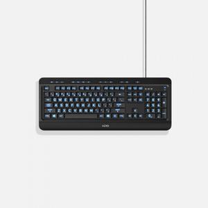 Jual Azio KB505U Vision Large Print Backlit Wired Keyboard - Black ...