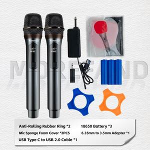 Jual Mic Wireless Microphone Karaoke Profesional Wireless MIC 2 Double ...