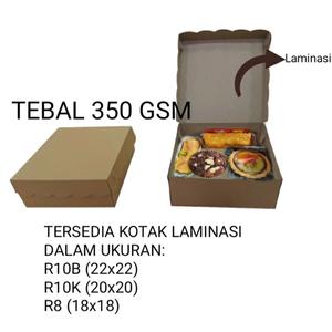 Jual (LAMINASI) Kotak Nasi LAMINASI Coklat KRAFT R10K 20X20 /Dus Nasi ...
