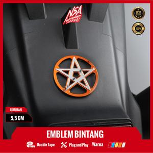 Jual NSA EMBLEM BINTANG EMBLEM MOTOR UNIVERESAL LOGO STAR CIRCLE EMBLEM ...