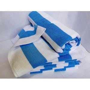 Jual handuk renang hotel jumbo strip putih biru perkakas 09NOVZ4 - Kota ...
