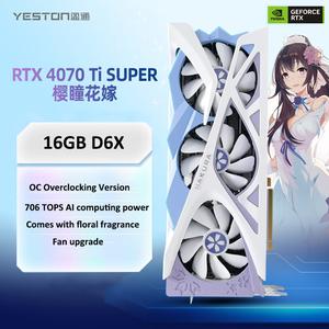 Jual Yeston Gece RTX 4070 Ti SUPER 16G D6X Sakura OC Graphics Card 16GB ...