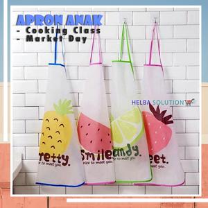 Promo Apron Anak SD Dan Remaja Anti Air Celemek Masak Dapur Koki Master Chef Cooking Class ...