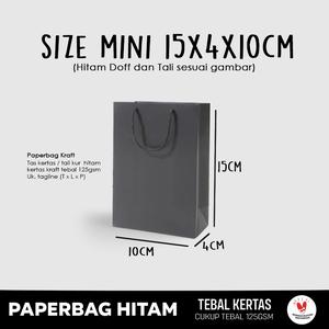 Jual Paper Bag Hitam Mini 15x4x10 cm / Paper Bag Kado Parfum, Souvenir ...