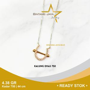 Jual Kalung Emas Mix Whitegold & Rosegold Kadar 750 17K Panjang 44 CM ...