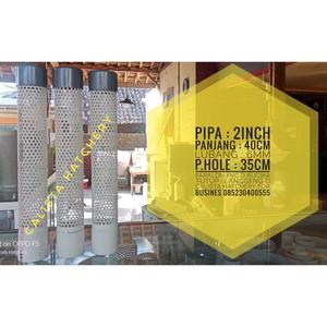 Jual Pipa Saringan Kolam Paralon 2 Inch Panjang 40cm Lubang 6mm + Tutup ...