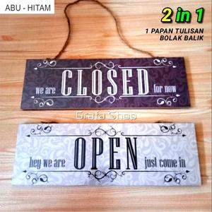 Jual Reidiy Sign Board Tulisan OPEN CLOSE ( buka tutup ) Vintage bahan ...