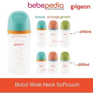 Jual Pigeon Botol Susu Wide Neck 160ml 240ml SofTouch Peristaltic Plus - PIGEON-GREEN-240ML ...
