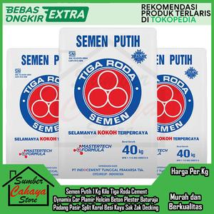 Jual Semen Putih 1 Kg Kilo Tiga Roda Cement Dynamix Cor Plamir Holcim ...