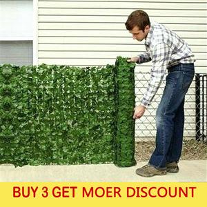 Jual Artificial Plant Leaf Fence, Privacy Hedge Plant Panel Decoration ...