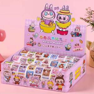 Jual (500 pcs) Stiker Roll Cute LABUBU PEACH RABBIT - stiker roll ...
