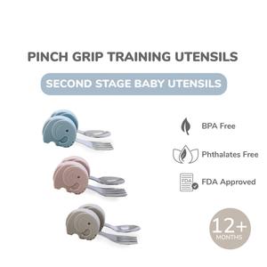 Jual BLOOME Pinch Grip Training Utensils - Stage 2 | Sendok Garpu MPASI ...