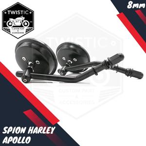 Jual Spion Apollo Motor Harley Retro Bulat Chopper Bobber Tracker ...