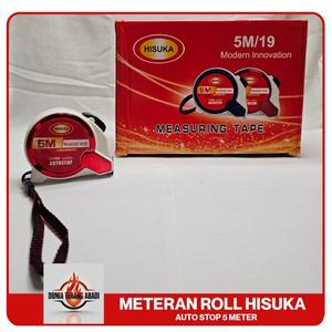Promo Meteran Roll 5 Meter Auto Stop Merek Hisuka / Meteran Bangunan ...