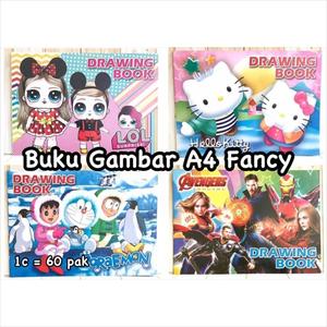 Jual Buku gambar fancy A4 / pak isi 10 pcs Merah Note - Jakarta Barat ...