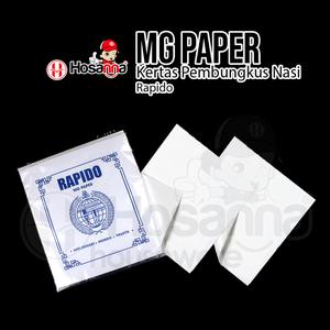 Jual Kertas Pembungkus Nasi Rapido isi 100 Lembar / Kertas Nasi Putih ...
