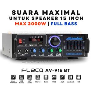 Promo Amplifier Power 2000 Watt Full Bass Fleco AV-918BT Audio Penguat ...