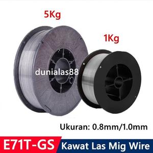 Jual E71T-GS Tanpa Gas Kawat Las MIG Flux Core Wire 1kg 5kg 0.8mm 1.0mm - 5kg, 1.0mm - Jakarta ...