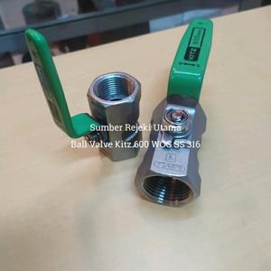 Jual Ball Valve Kitz Stainless SS316 Drat 1/2" inch / Class 600 WOG Best - Kota Surabaya ...