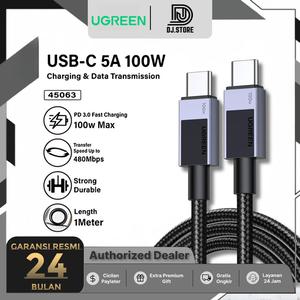 Jual UGREEN Kabel Data Type C to Type C Cable Fast Charging 5A 100W ...