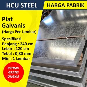 Jual Plat Galvanis 0.80 mm x 120 cm x 240 cm Per 1 Lembar - Jakarta ...