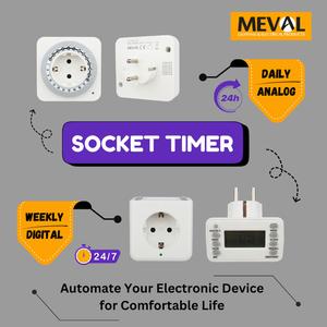 Promo MEVAL Stop Kontak Switch Timer Analog Digital - Harian - Kota ...
