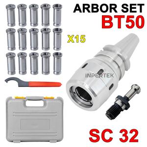Promo Paket Arbor Set BT50 SC32 Collet Chuck 15 pcs C 32 BT 50 Milling ...