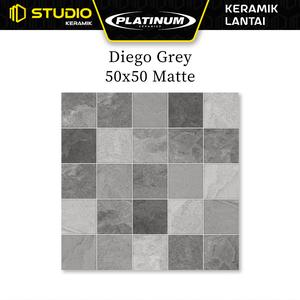 Jual Diego Grey 50x50 Matte PLATINUM Keramik Lantai Kasar Doff Motif ...