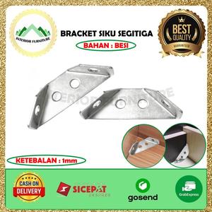 Jual Bracket Sudut Siku Plat Besi Segitiga Ambalan Konektor Kayu ...